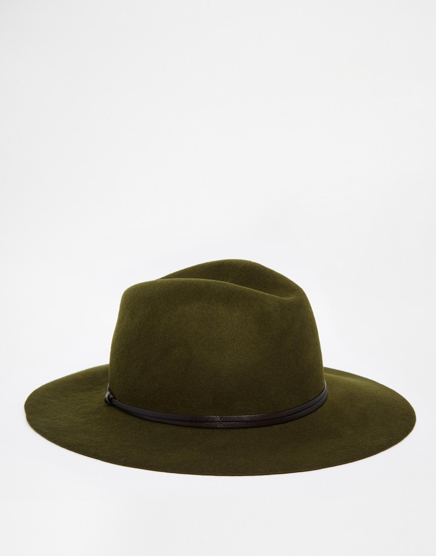 Lyst - Catarzi Wide Brim Unstructured Fedora Hat in Green for Men