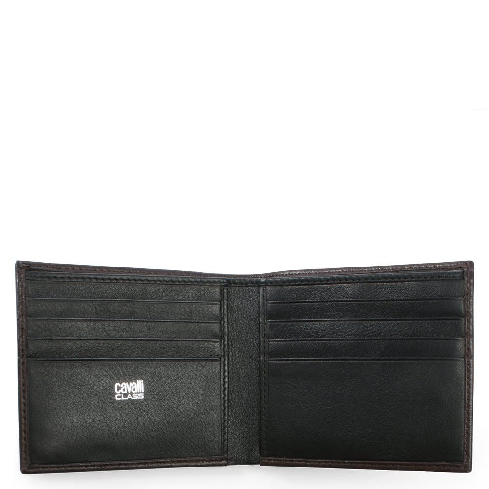 Lyst - Class Roberto Cavalli Men's Brown Leather Panther Wallet in ...