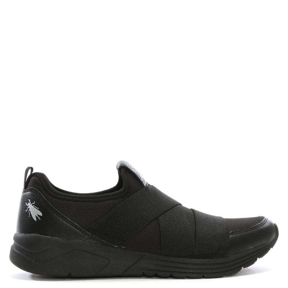 Fly London Snok Black Elasticated Strap Trainers in Black for Men - Lyst