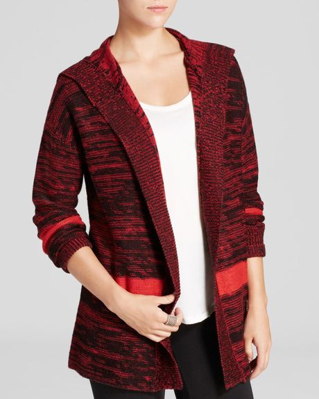 Sanctuary Blanket Hood Cardigan in Red (Beetroot) | Lyst