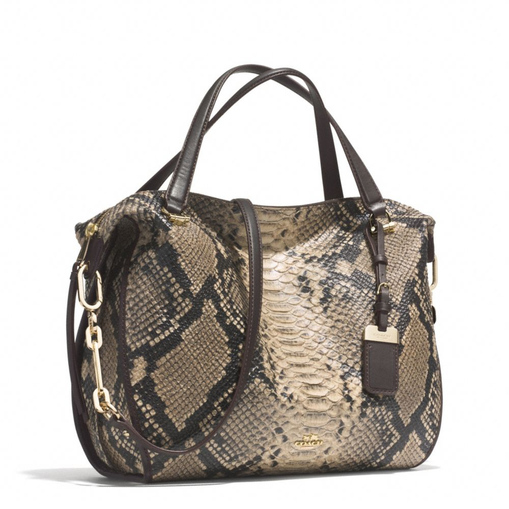 Coach Madison Large Smythe Satchel in Diamond Python Leather in ...