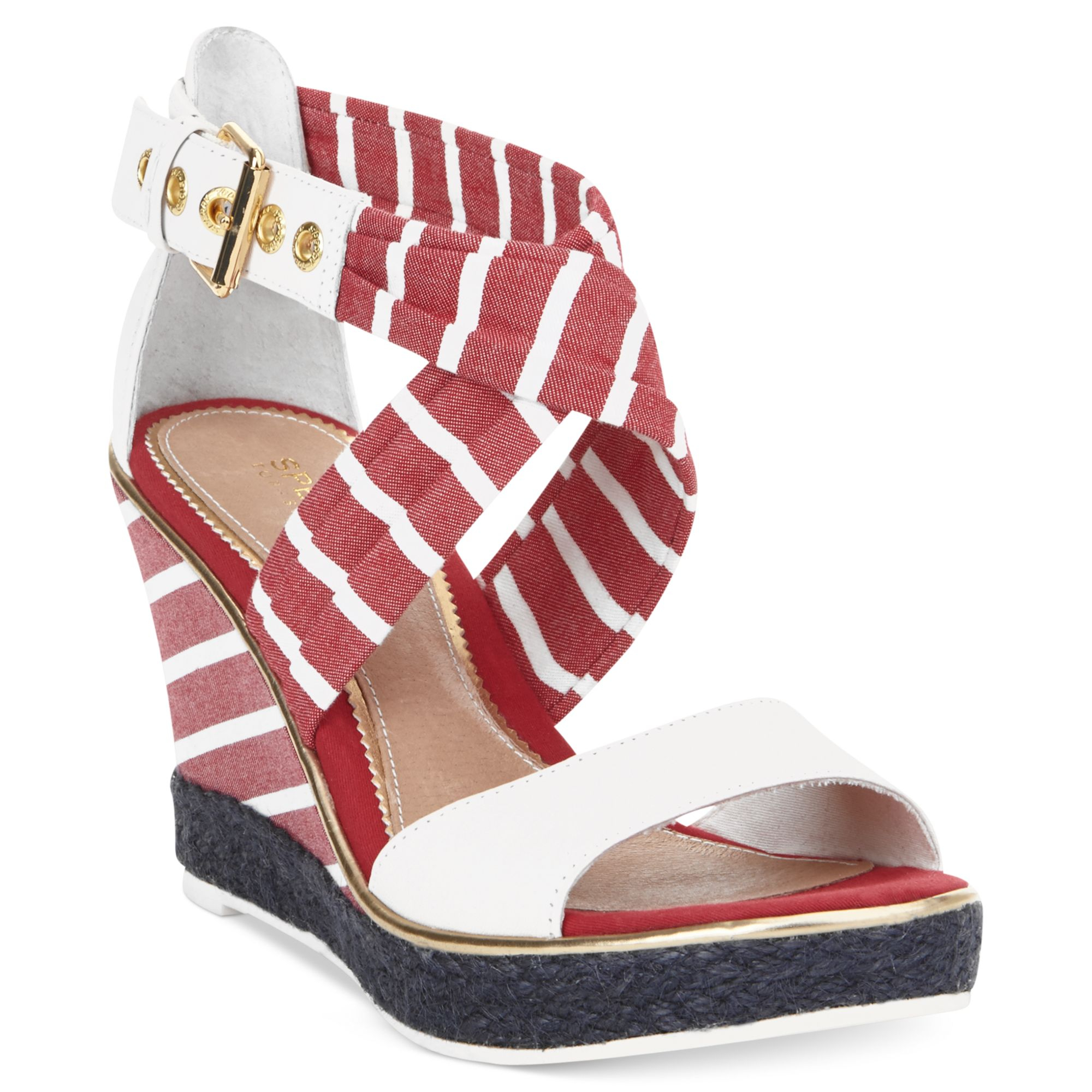 Sperry Top-sider Womens Aurora Platform Wedge Sandals in Red (ivory ...