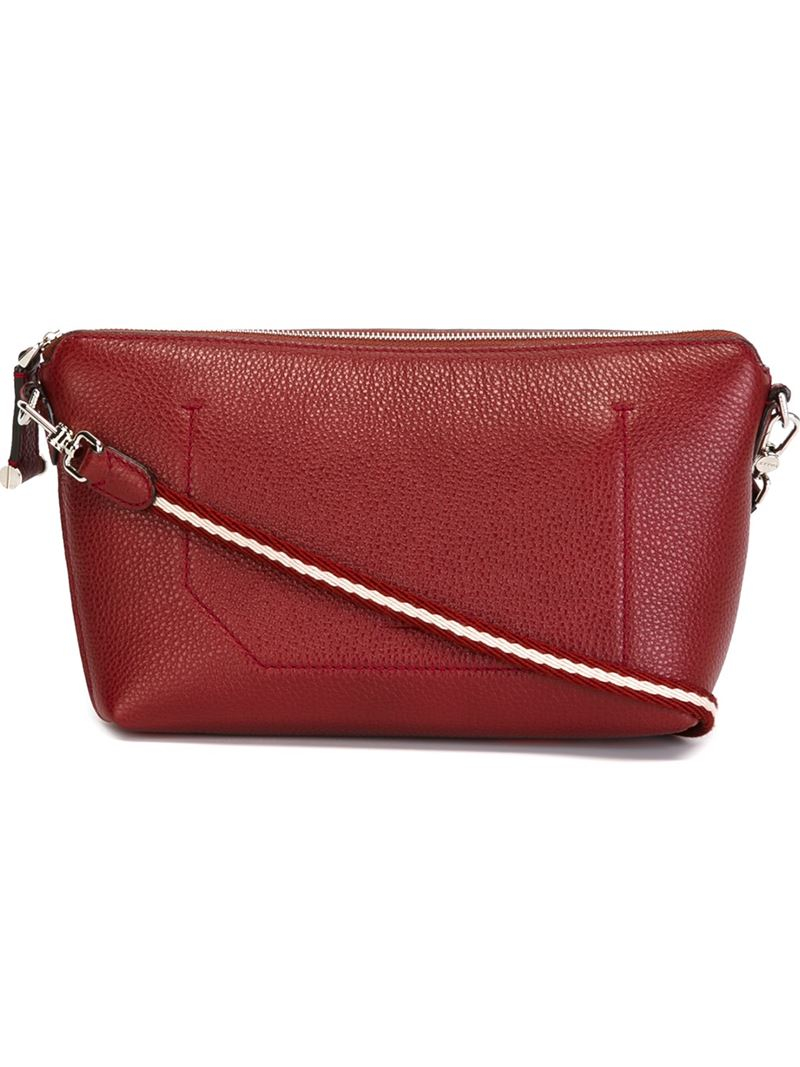 Lyst - Bally Zipped Clutch in Red