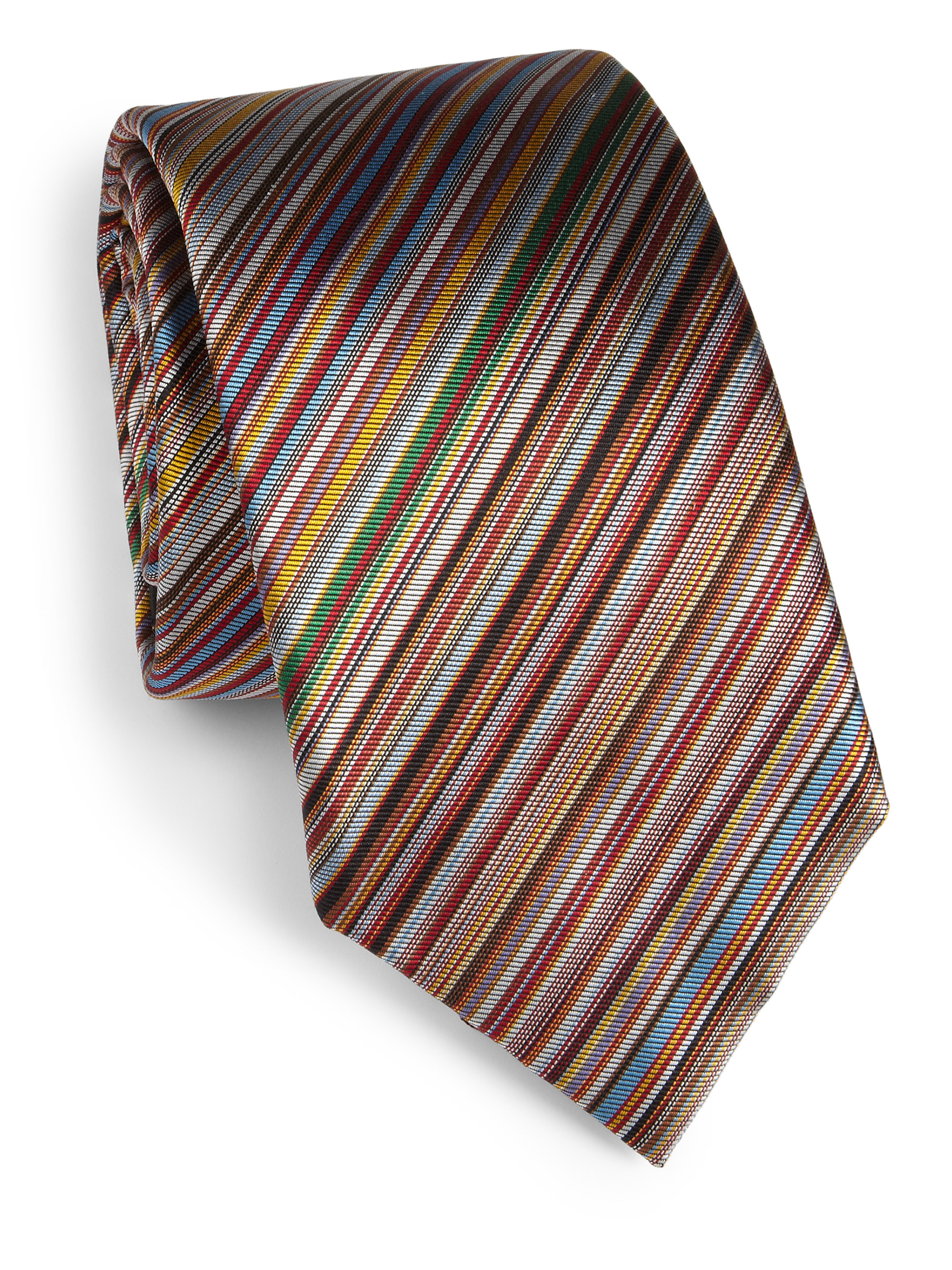 Lyst - Paul Smith Diagonal Silk Stripe Tie for Men