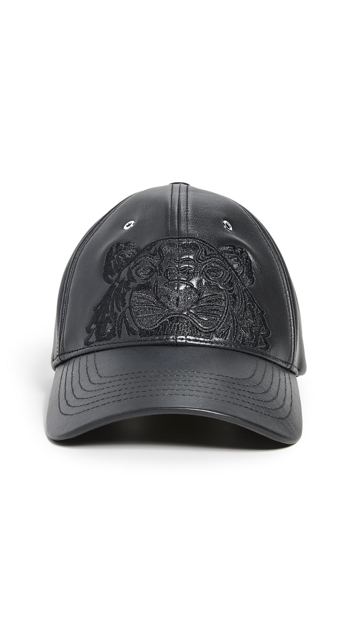 KENZO Leather Tiger Hat in Black for Men - Lyst