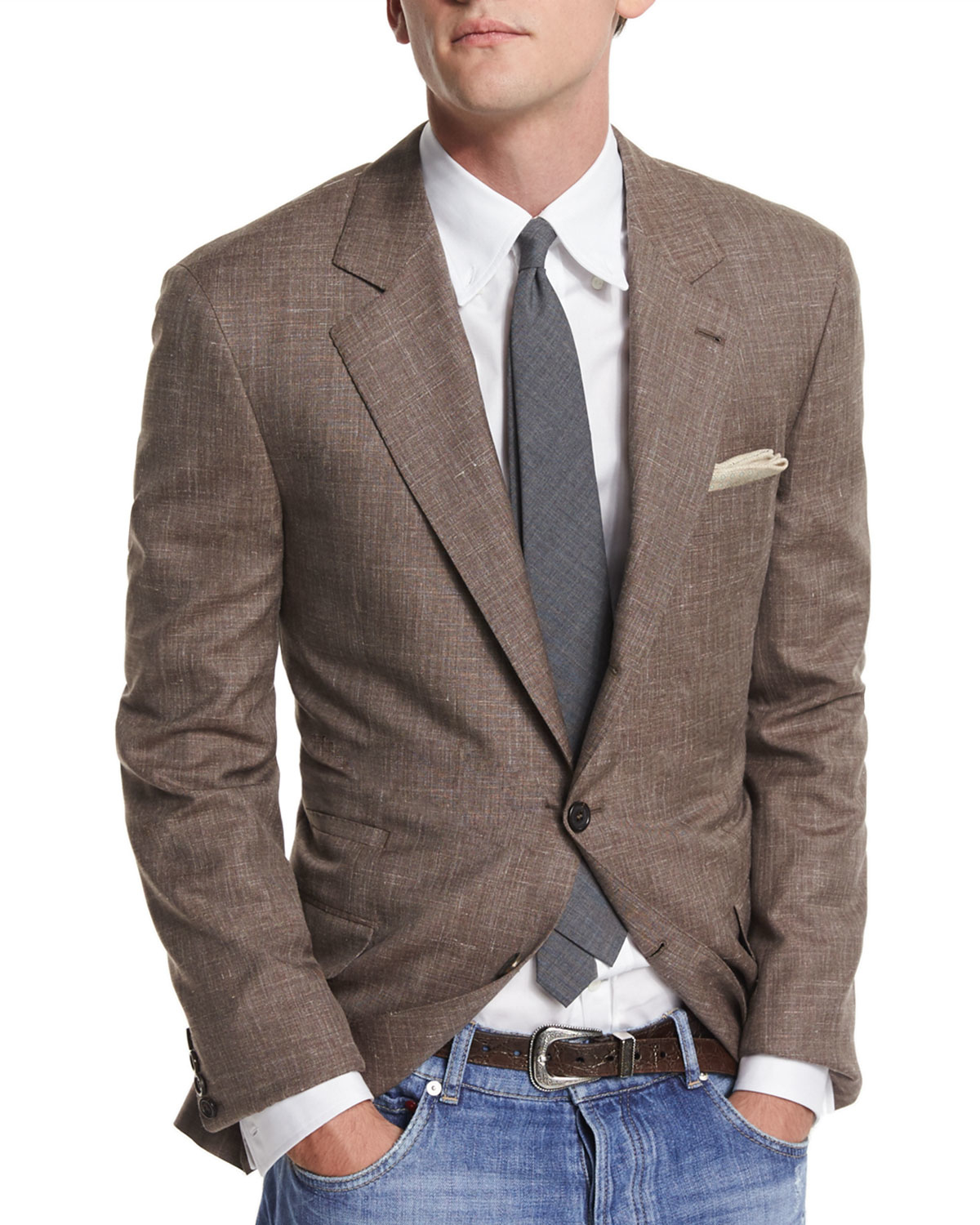 Lyst - Brunello Cucinelli Flamed Wool-blend Sport Coat in Brown for Men