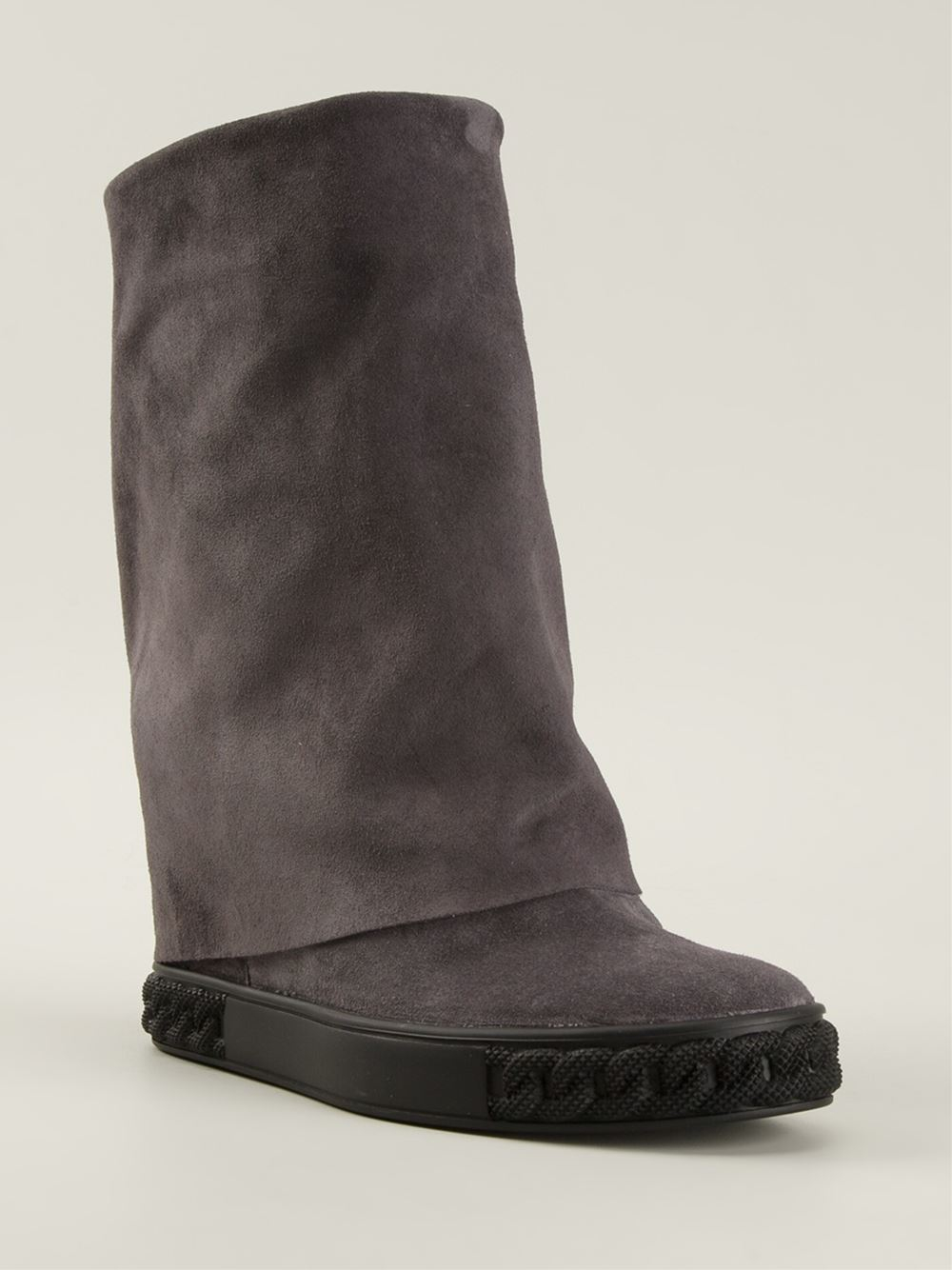 Lyst - Casadei Mid-calf Length Boots in Gray