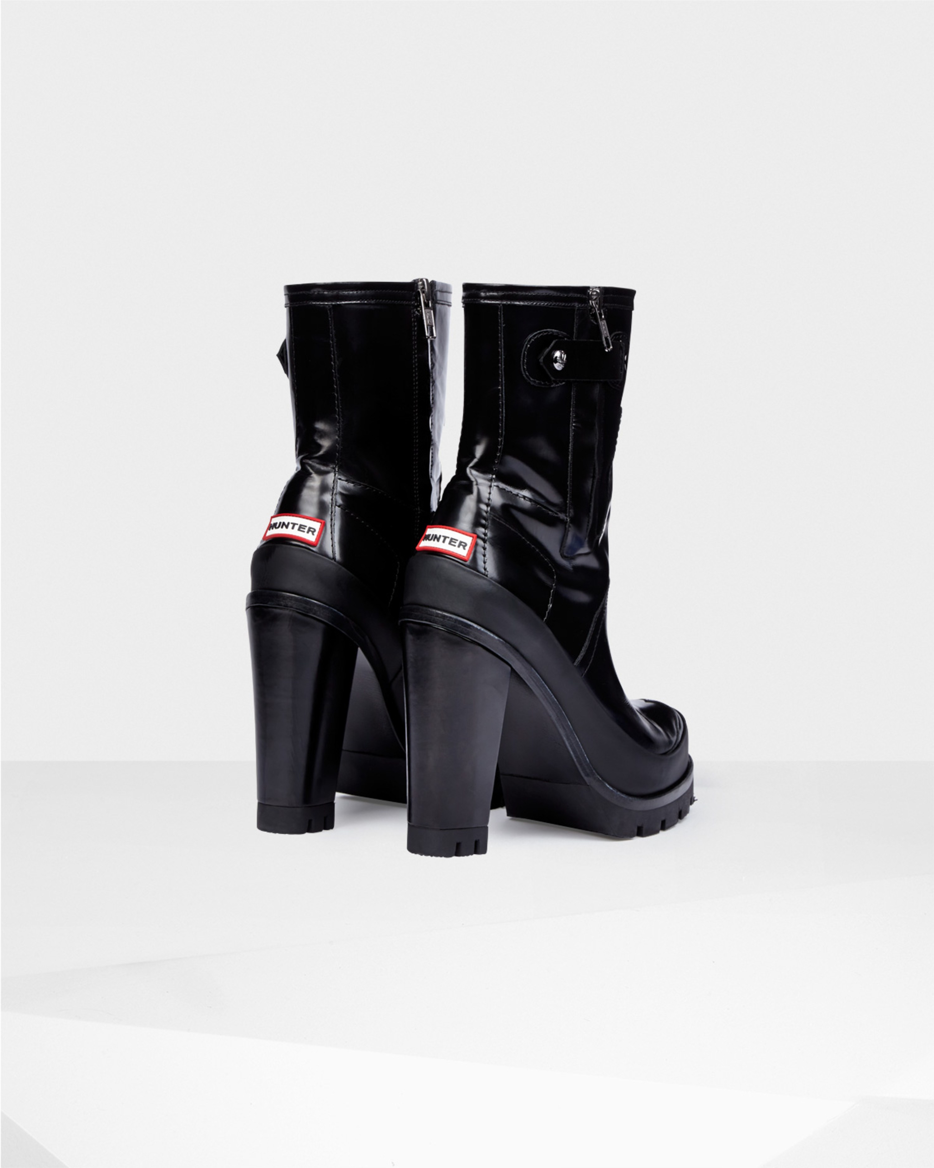 Lyst - HUNTER Women's Original Leather High Heel Boots in Black