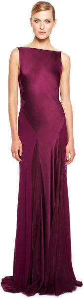 Donna Karan New York Rich Plum Cowl Back Evening Gown in Purple (PLUM ...