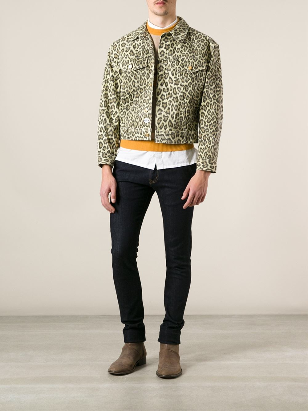 Lyst - Jean Paul Gaultier 'junior Gaultier' Leopard Denim Jacket for Men