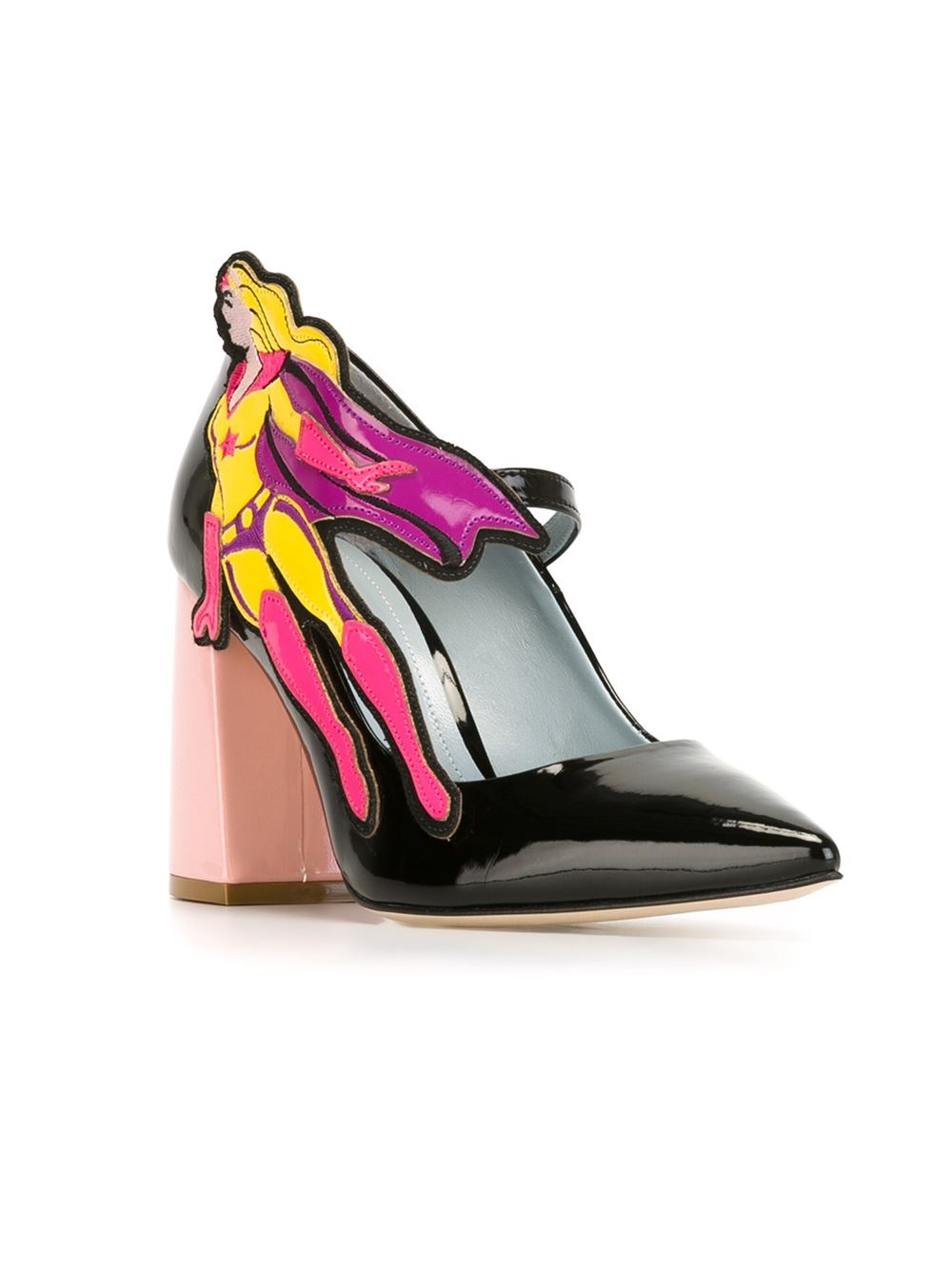 Chiara Ferragni 'superhero' Mary Jane Pumps in Black - Lyst