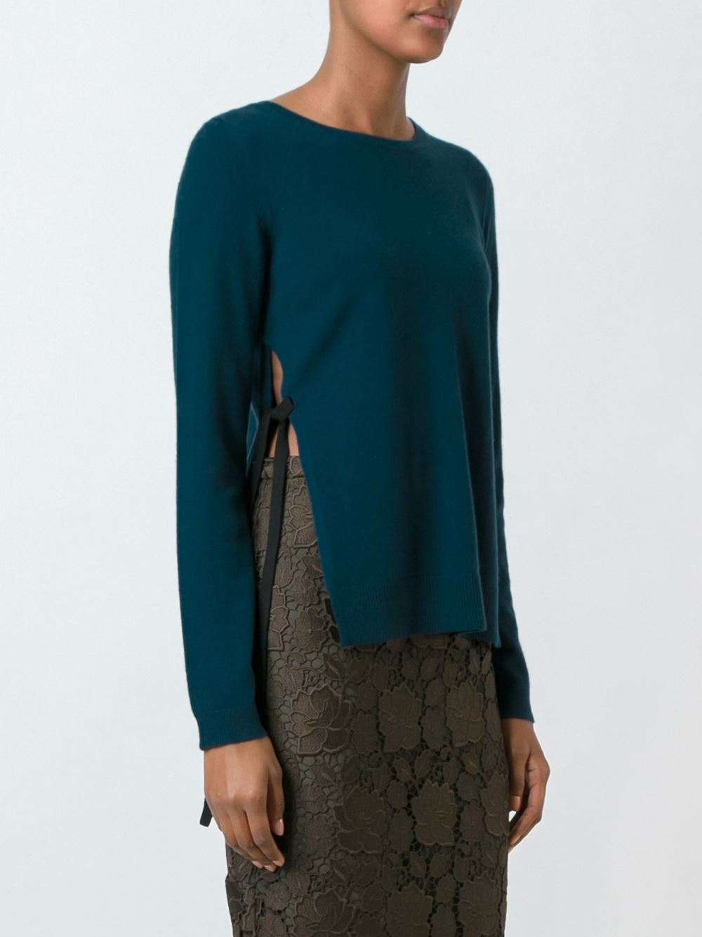 Lyst - Dorothee Schumacher Round Neck Sweater in Blue