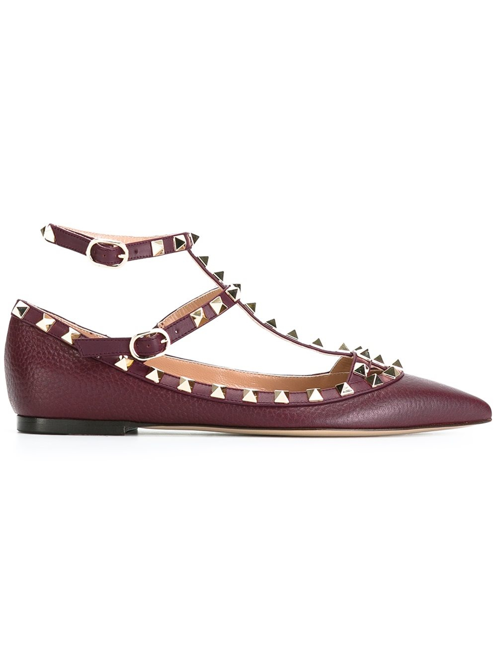 Lyst - Valentino Garavani 'rockstud' Ballerinas in Red
