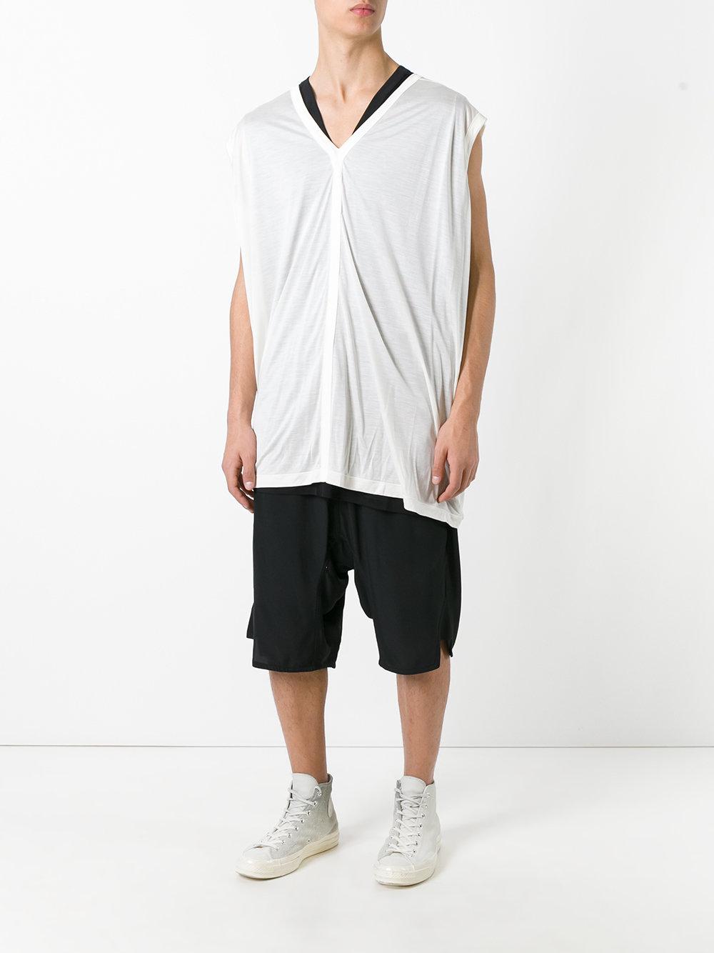 Rick Owens V Neck Tank Top In White For Men Lyst