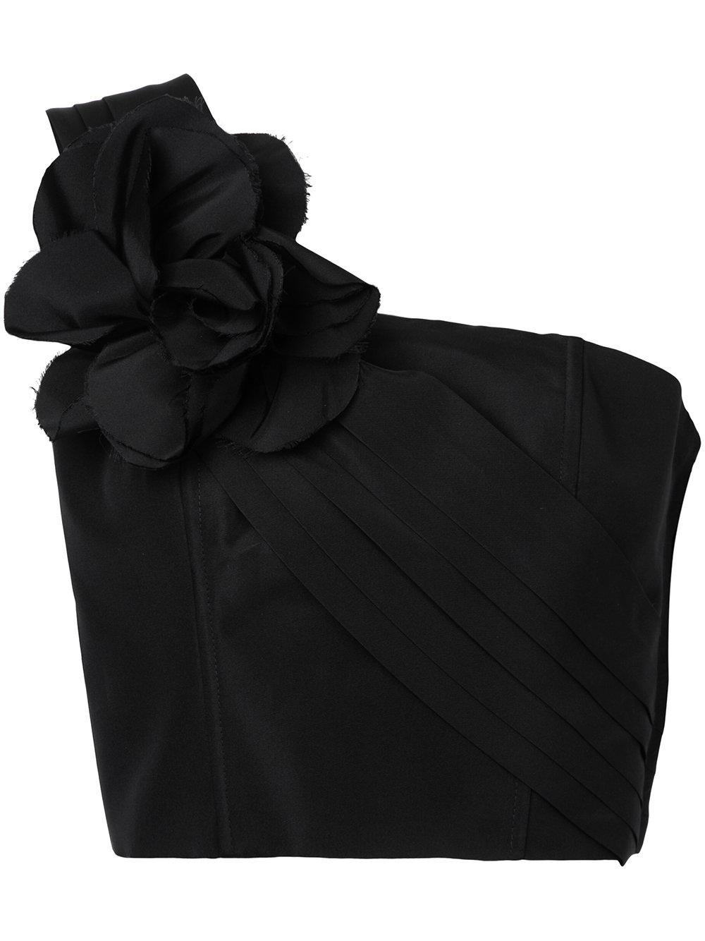 Lyst - Bambah Flower Crop Top in Black