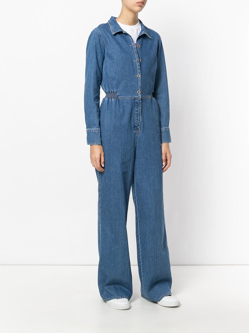Lyst - Mih jeans Icon Jumpsuit in Blue