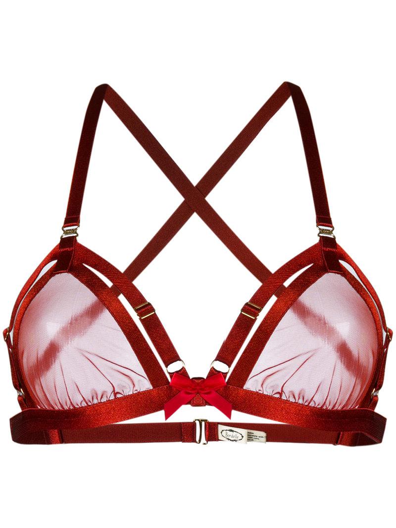 Lyst Bordelle Cabaret Triangle Bra In Red
