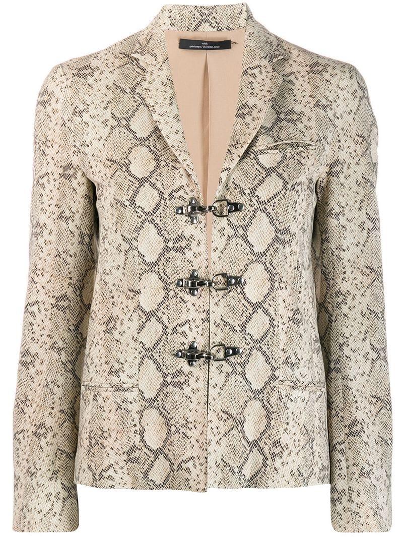 ROKH Snake Pattern Blazer Jacket - Lyst