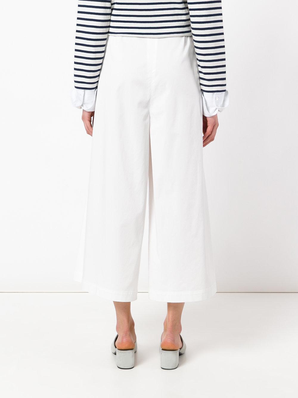 Lyst - Fabiana Filippi Cropped Flared Pants in White