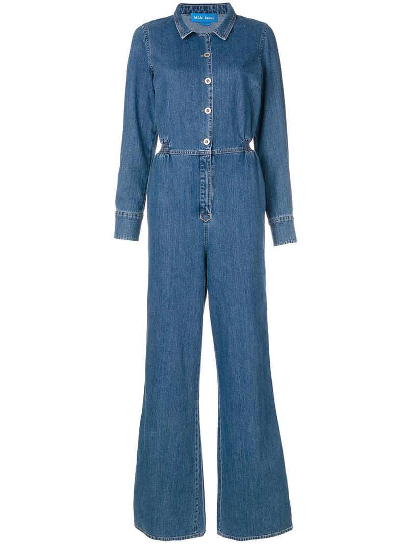 Lyst - Mih jeans Icon Jumpsuit in Blue