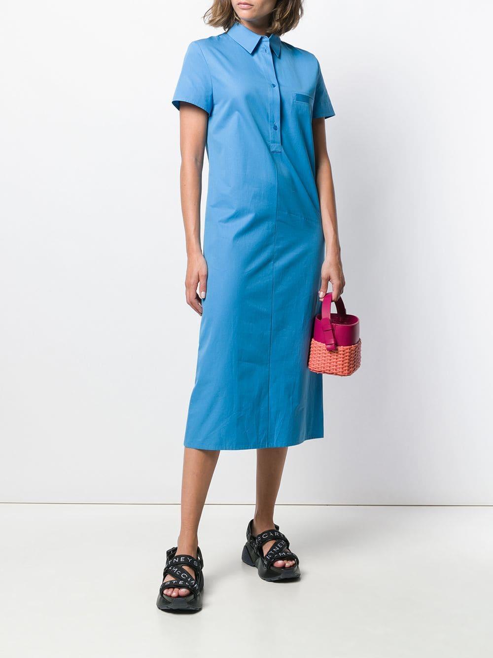 Kwaidan Editions Poplin Shirt Dress in Blue - Lyst