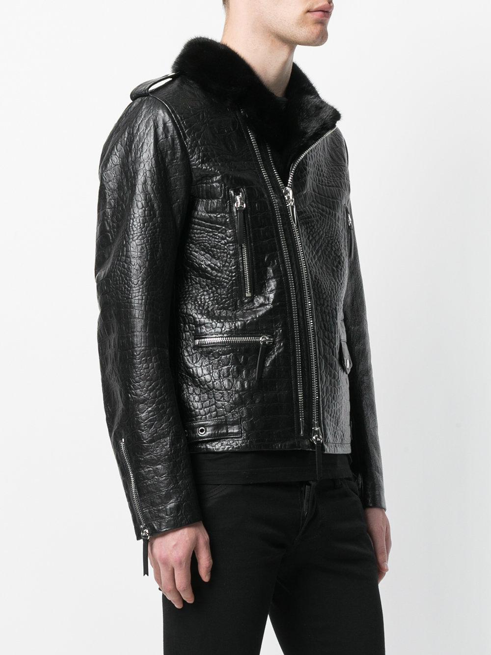 Lyst - Giuseppe zanotti Cornelius Leather Jacket in Black for Men