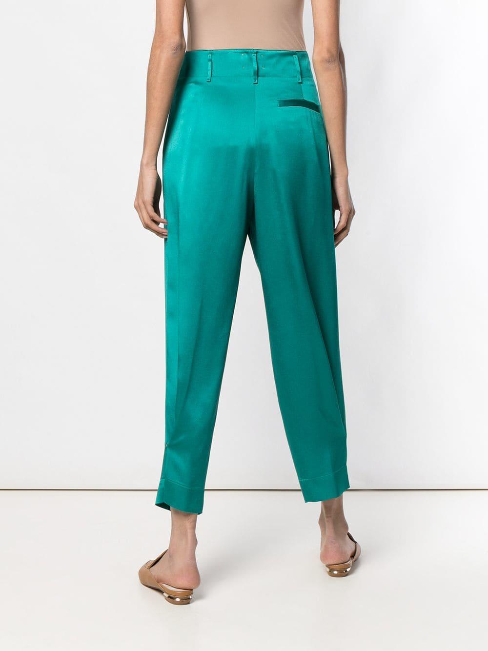 Forte Forte Cropped Straight-leg Trousers in Blue - Save 50% - Lyst