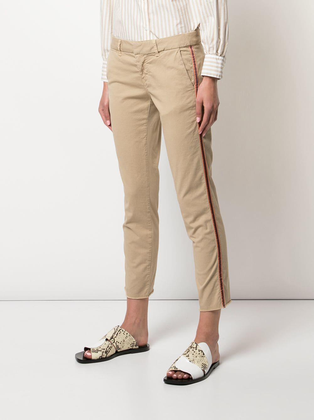 Nili Lotan Classic Cropped Trousers in Brown - Lyst