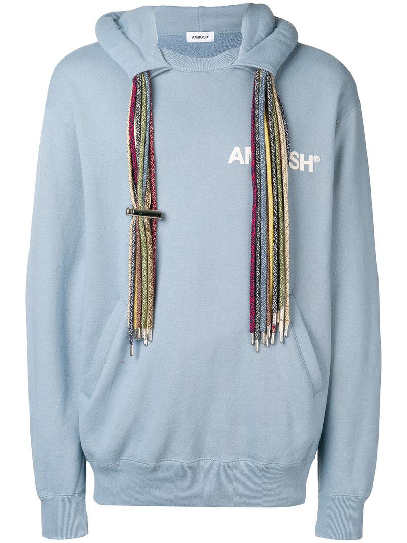 Ambush Multiple String Tie Hoodie in Blue for Men - Lyst