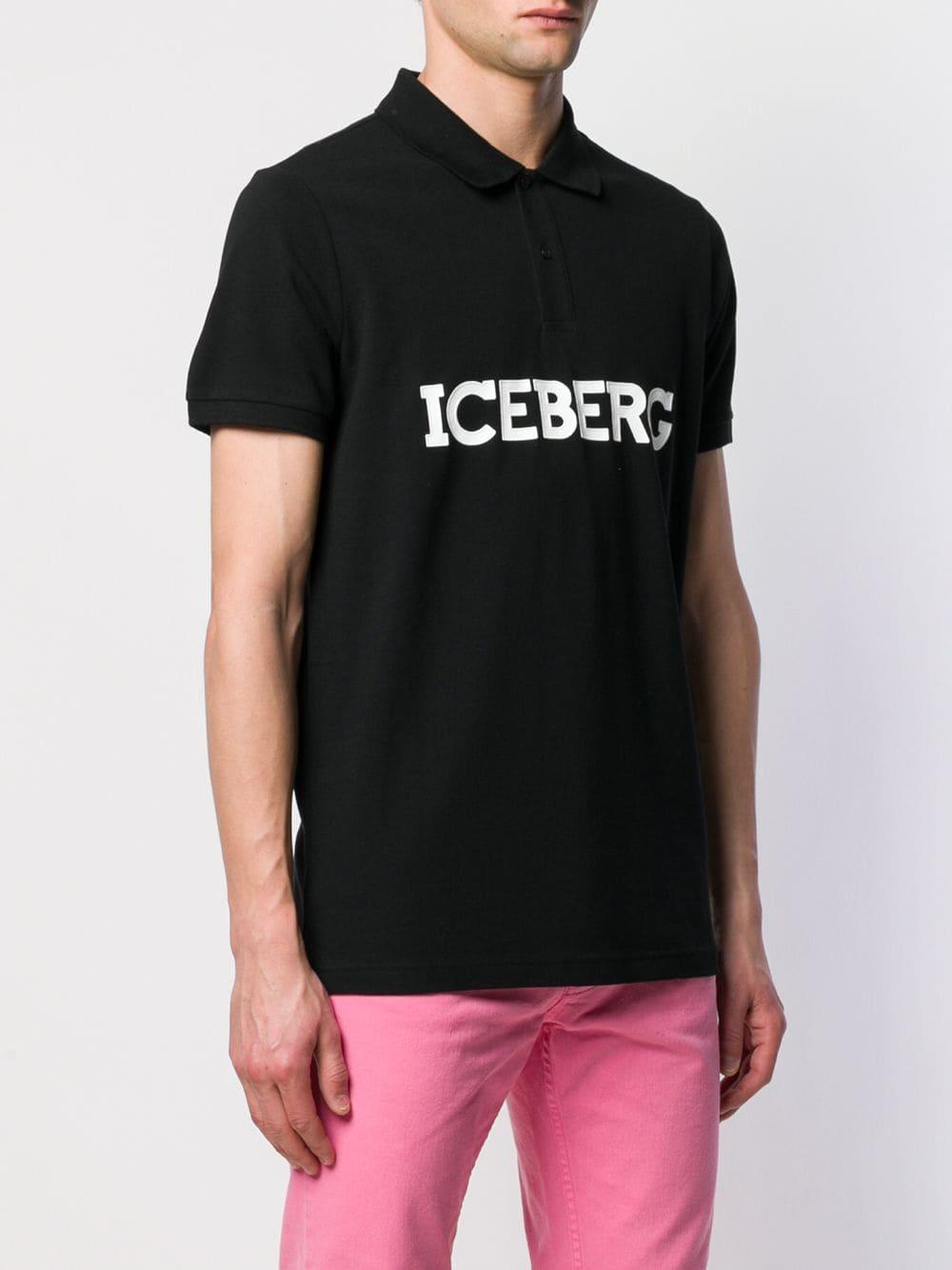 Iceberg Pink Panther Polo Shirt in Black for Men - Lyst