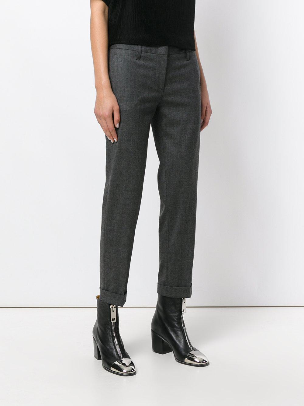 Lyst - Aspesi Pantalo Cropped Trousers in Gray