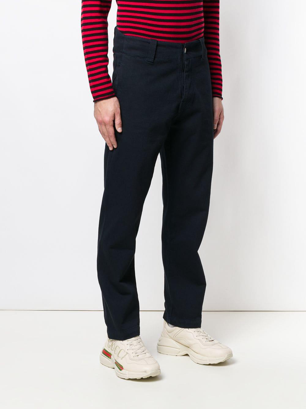 Societe Anonyme Straight-leg Trousers in Blue for Men - Lyst