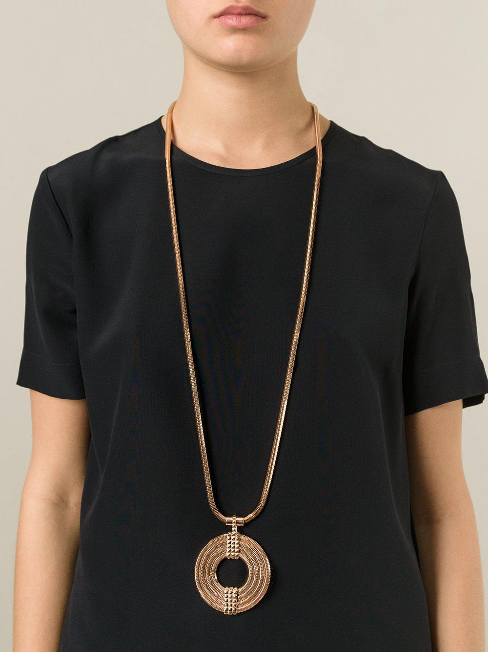 Lara Bohinc 'apollo' Long Necklace in Metallic - Lyst