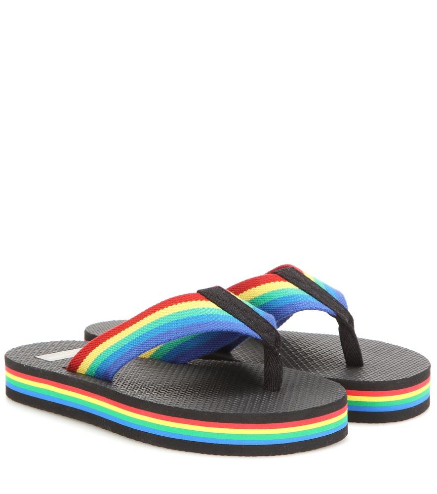 Saint laurent Rainbow Platform Flip-Flops | Lyst