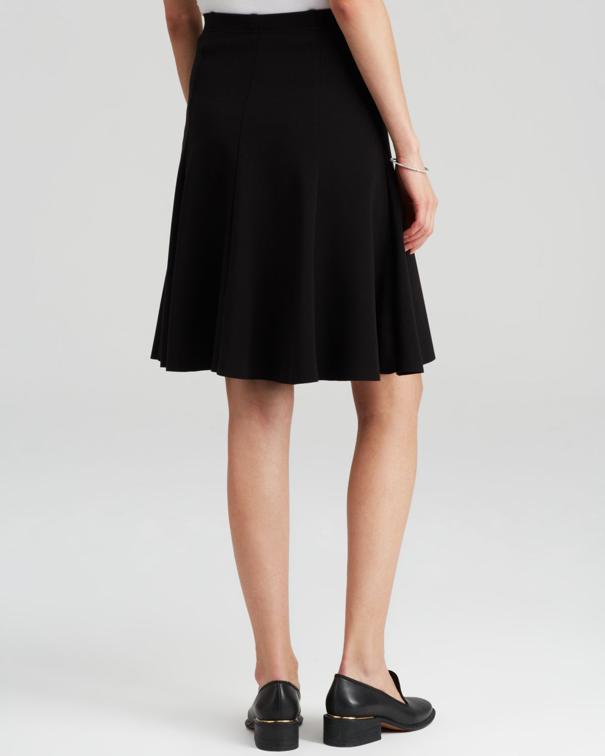 Lyst - Three Dots Flared Short Skirt in Black
