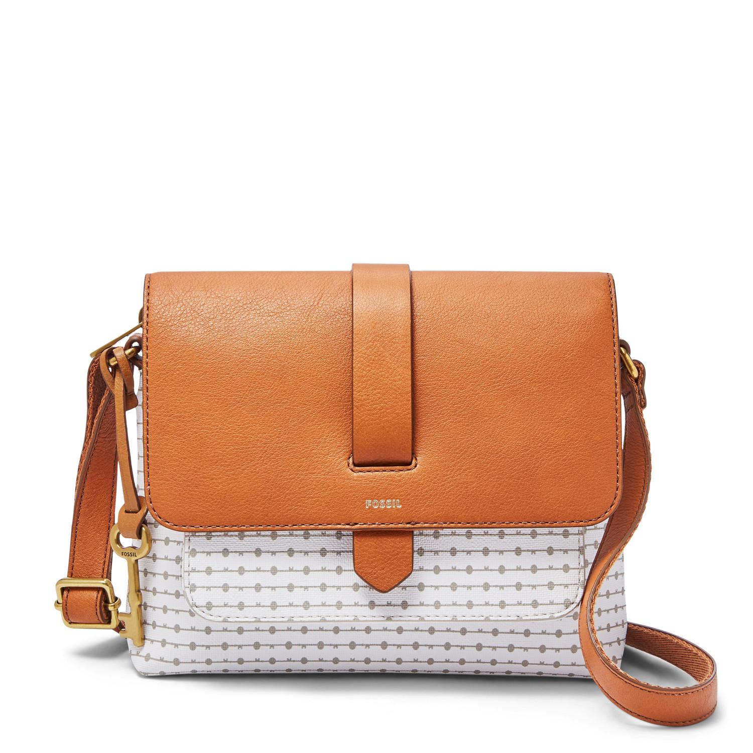 Fossil Kinley Striped Leather Crossbody Bag | semashow.com