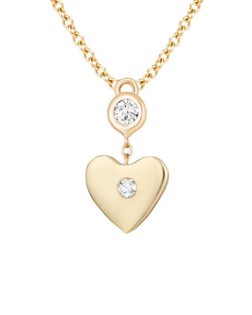 Ariana Rabbani 14k Diamond Heart Necklace in Metallic - Lyst