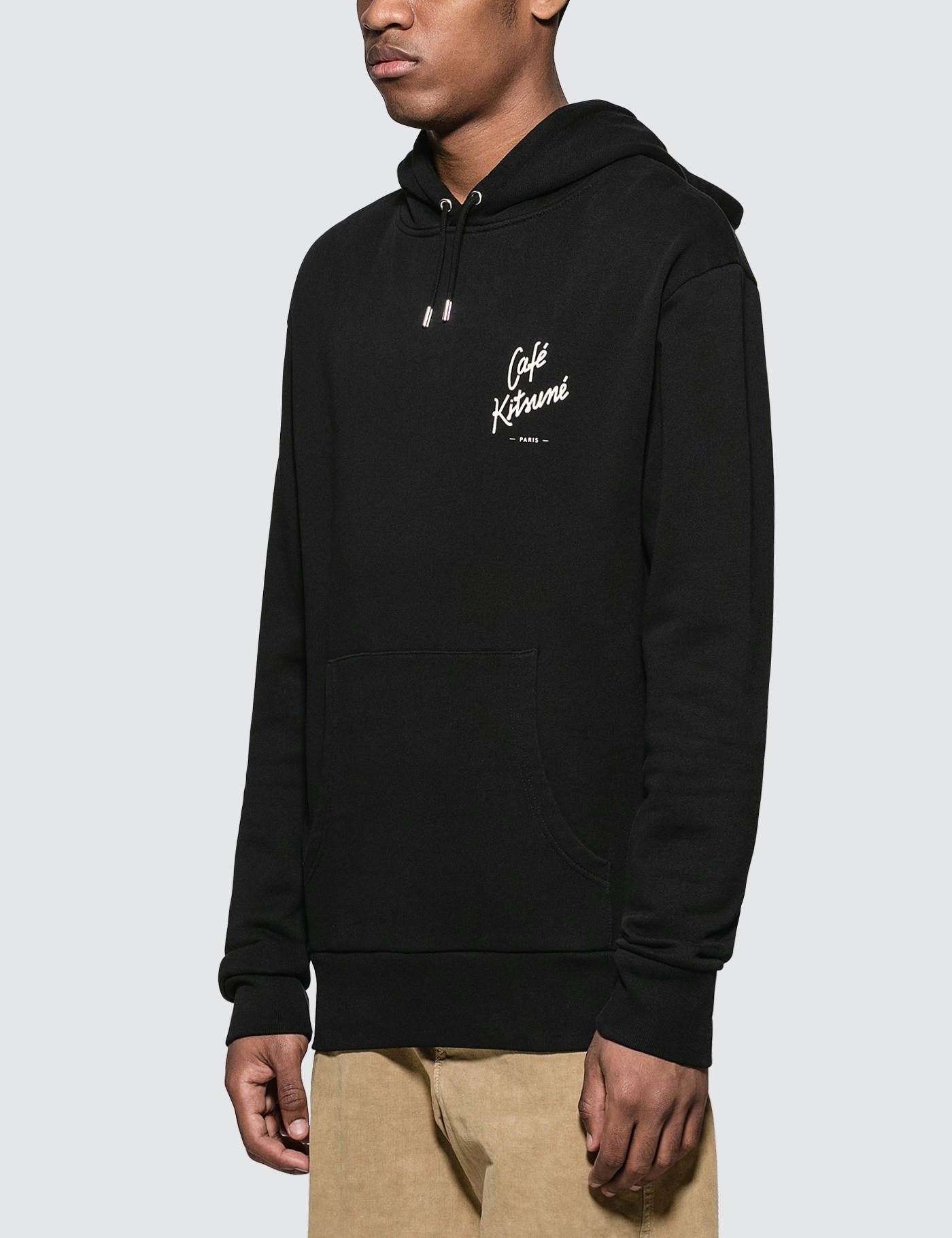 Maison Kitsuné Cafe Kitsune Hoodie in Black for Men - Lyst