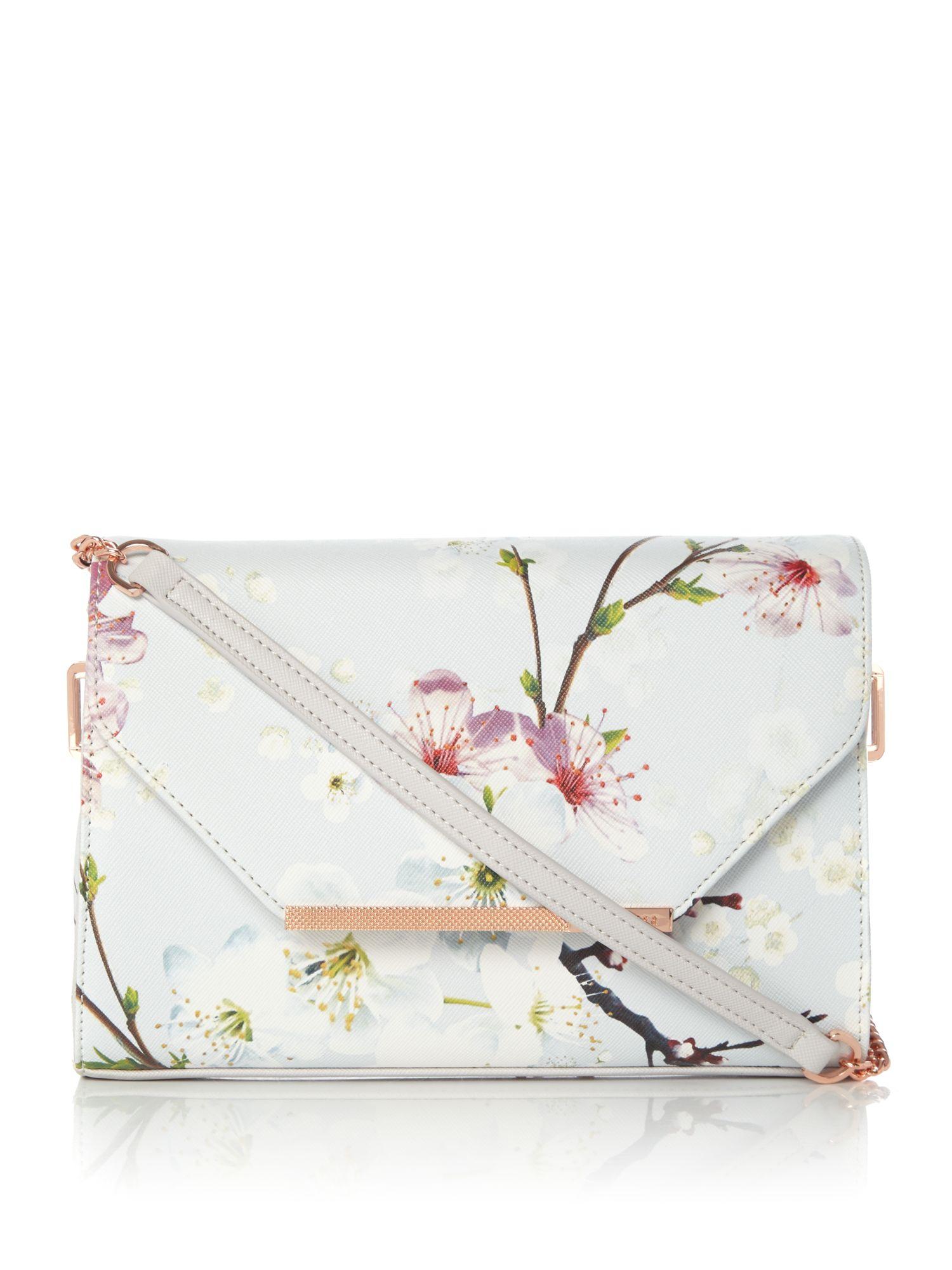 Ted Baker Grey Floral Purse With Fringe | Paul Smith
