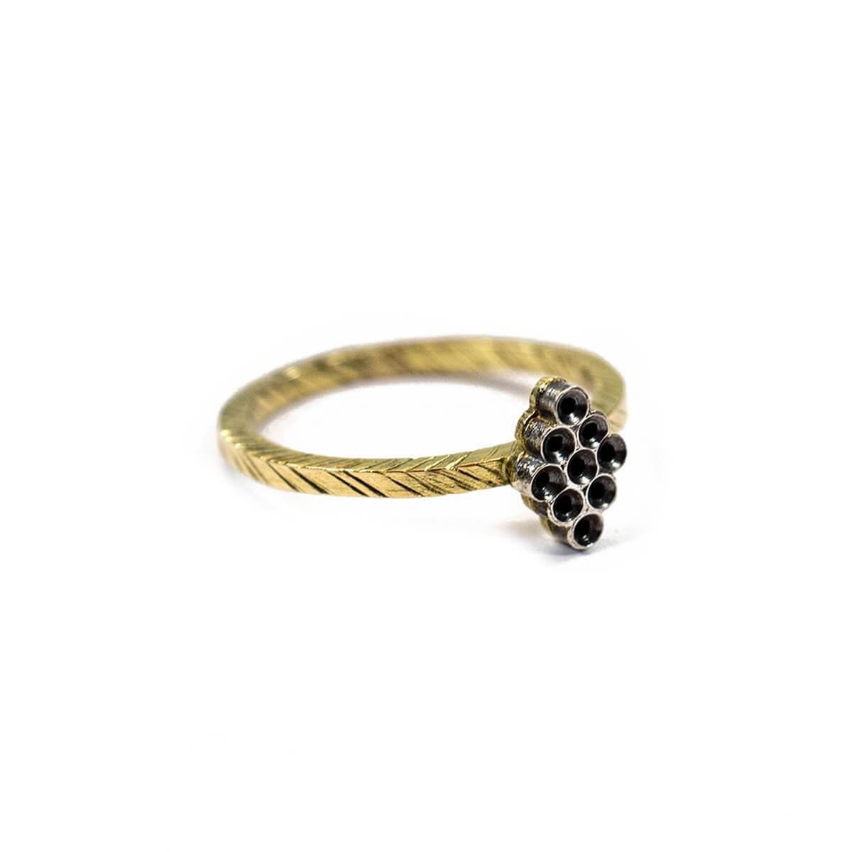 Melissa Anderson Jewellery 18kt Yellow Gold Luna Ring in Metallic - Lyst