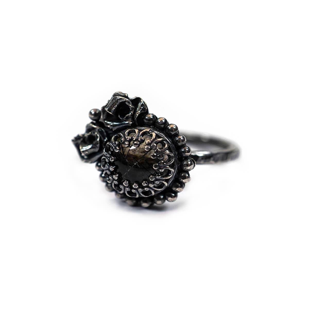 Melissa Anderson Jewellery Sterling Silver Cilla Ring in Black - Lyst