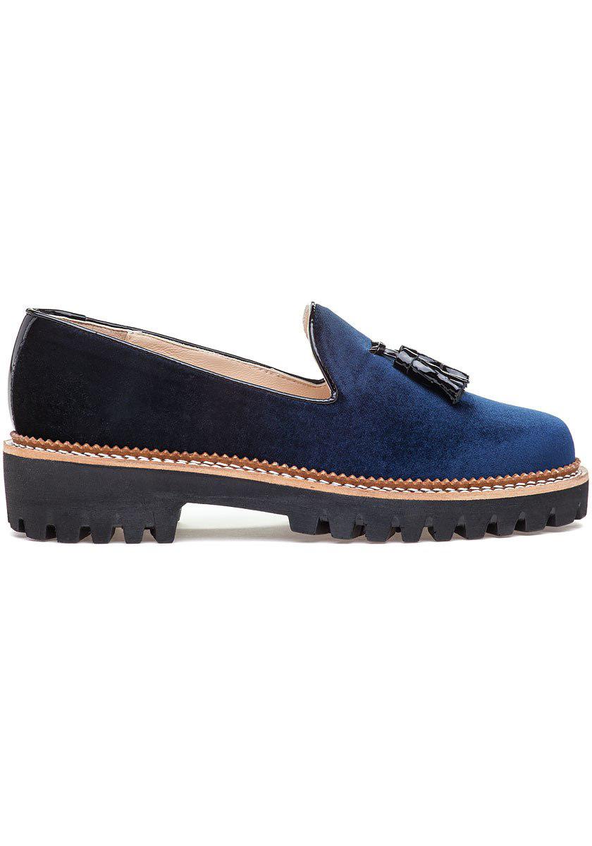 Lyst - Jon Josef Gogo Loafer Navy Velvet in Blue