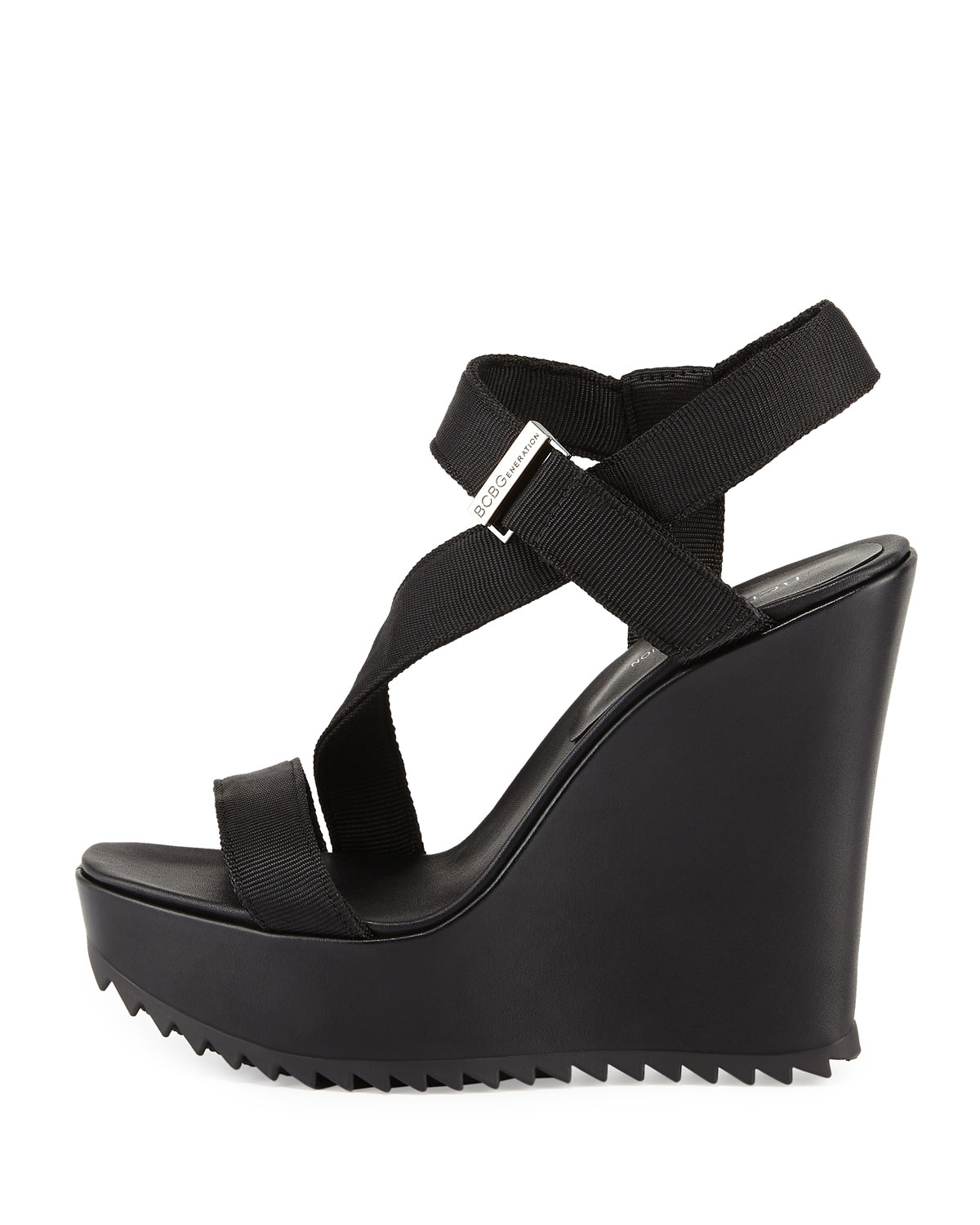 Lyst - BCBGeneration Carille Platform Wedge Sandal in Black