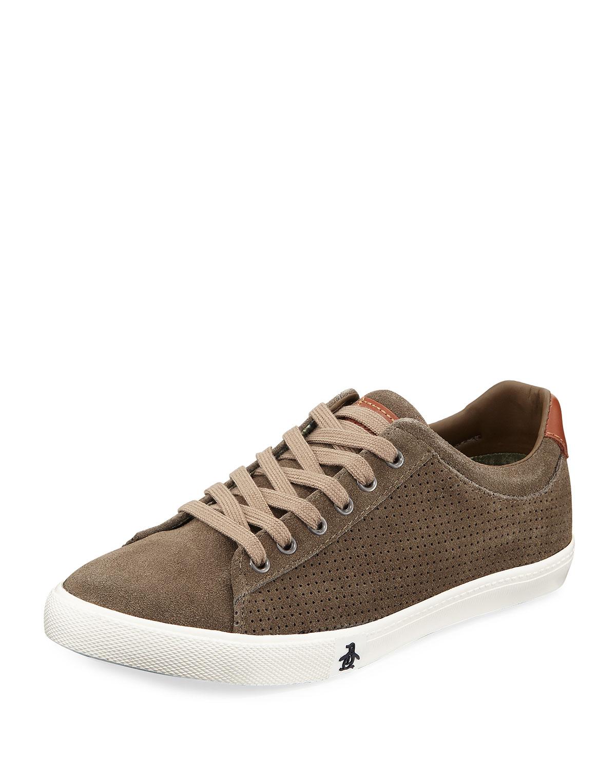 Original Penguin Men's Dan Low-top Suede Sneakers in Brown for Men - Lyst