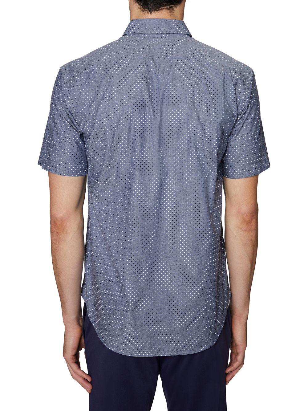 Hickey Freeman Regular-fit Printed Shirt in Gray for Men - Lyst
