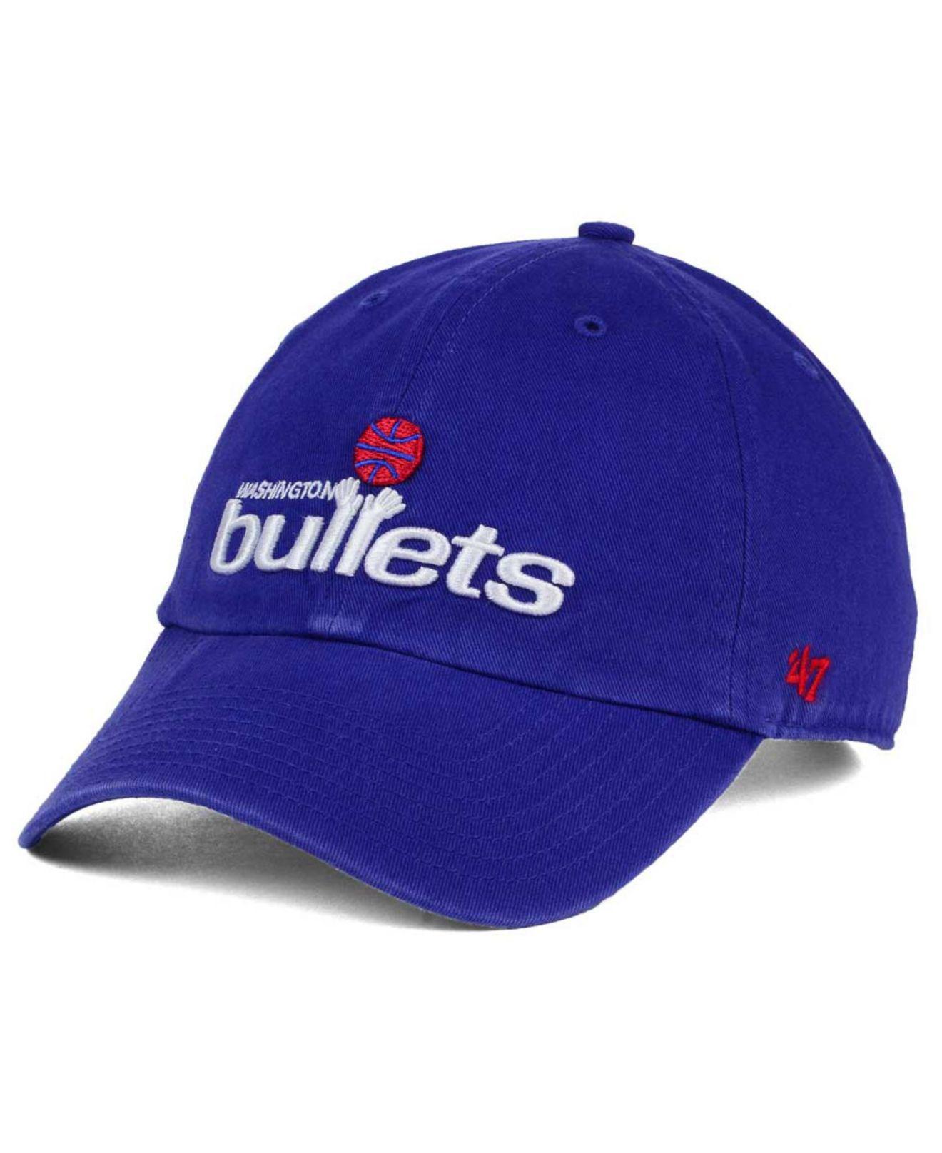 Lyst - 47 Brand Washington Bullets Hardwood Classics Clean Up Cap in ...