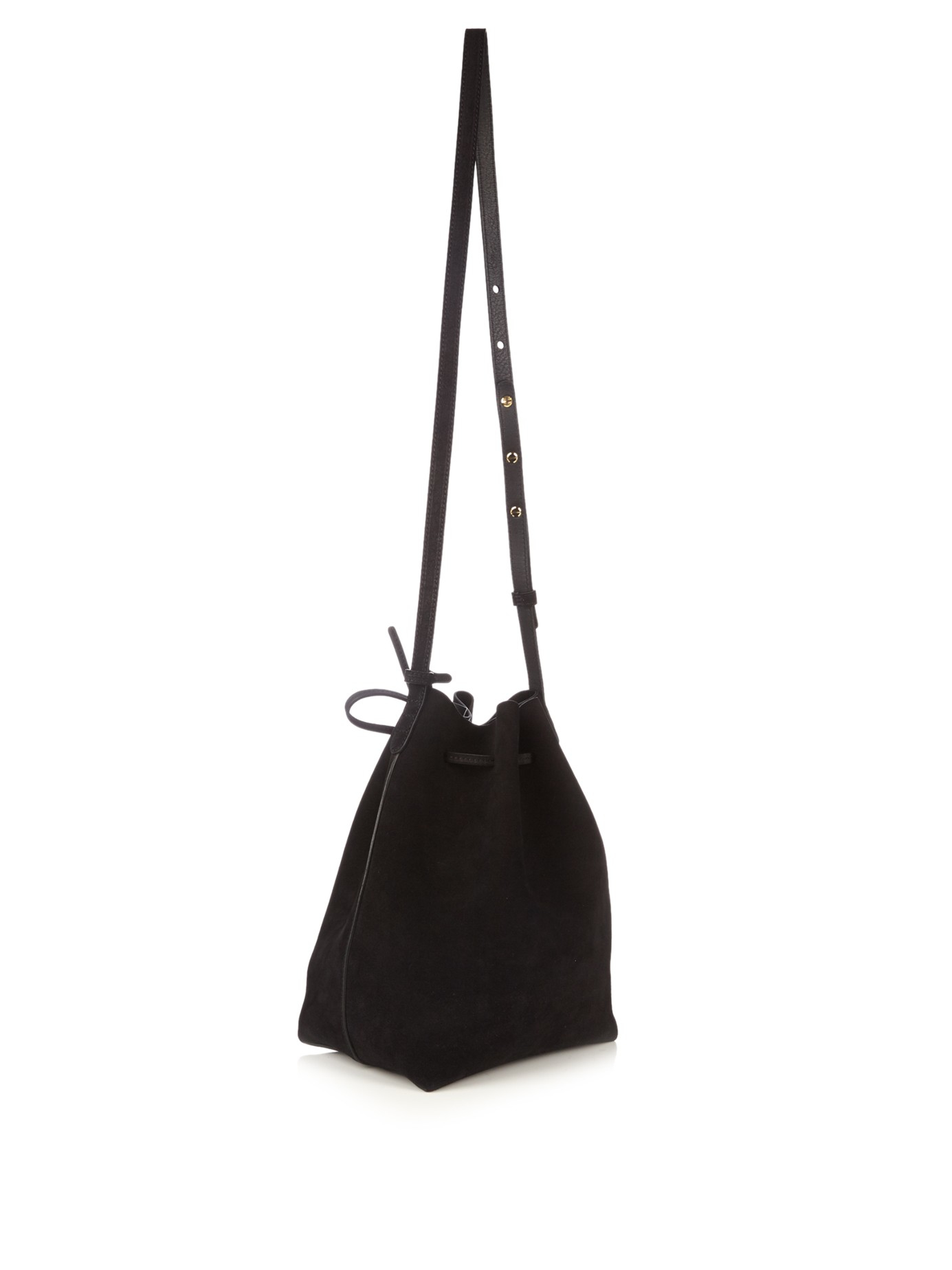 Black Leather Bucket Bag With Red Lining | Paul Smith