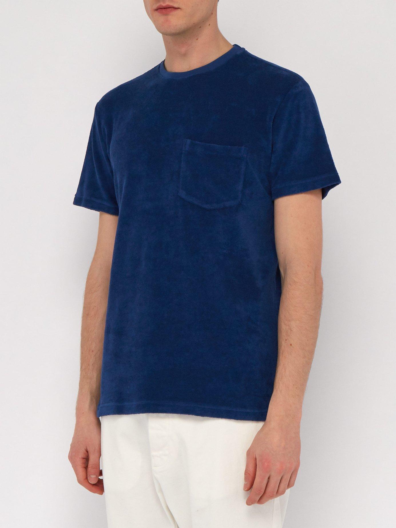 Lyst - The Gigi Rodi Terry Towelling Cotton T Shirt in Blue for Men