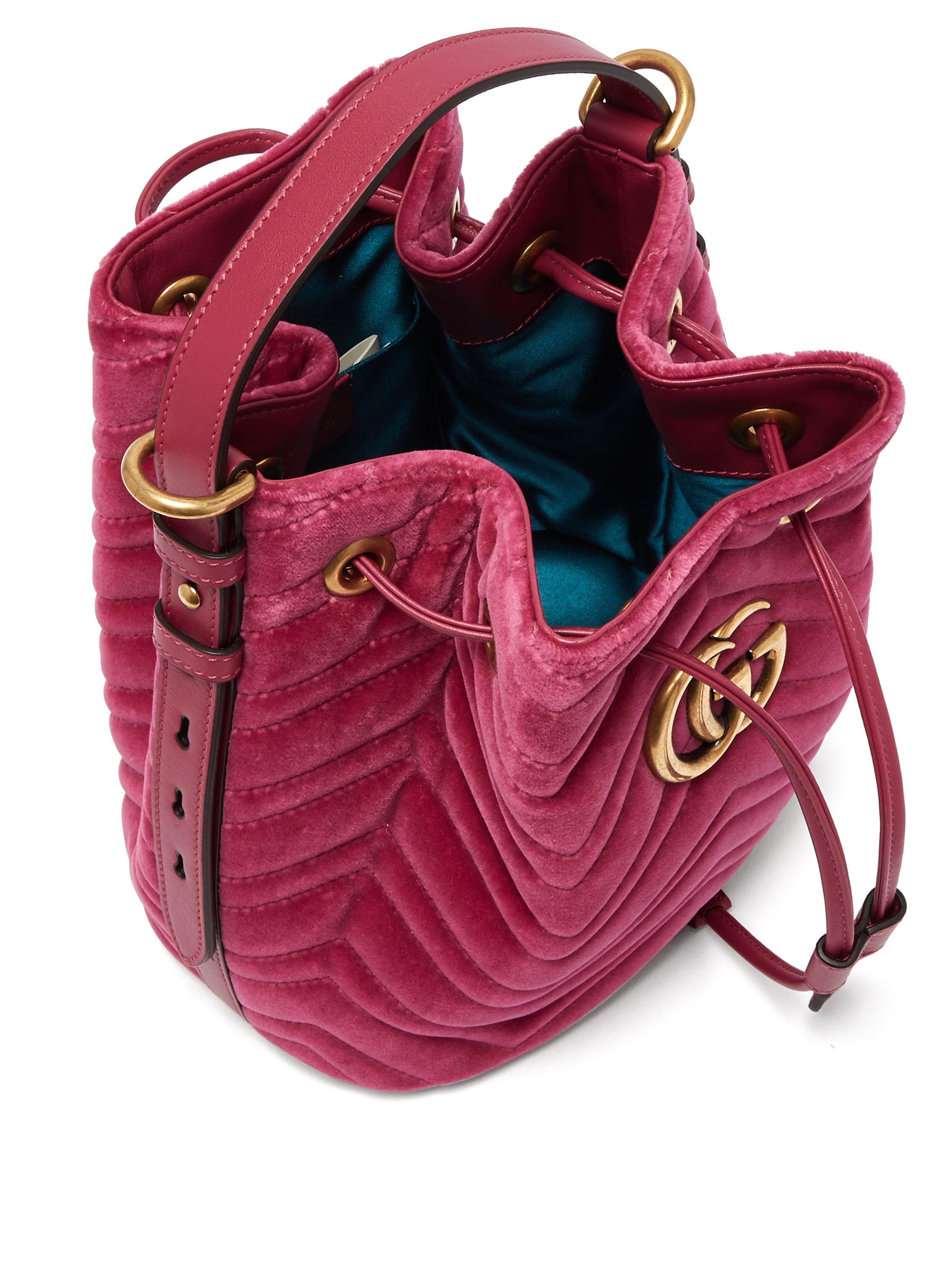 Gucci Pink Velvet Handbag | semashow.com