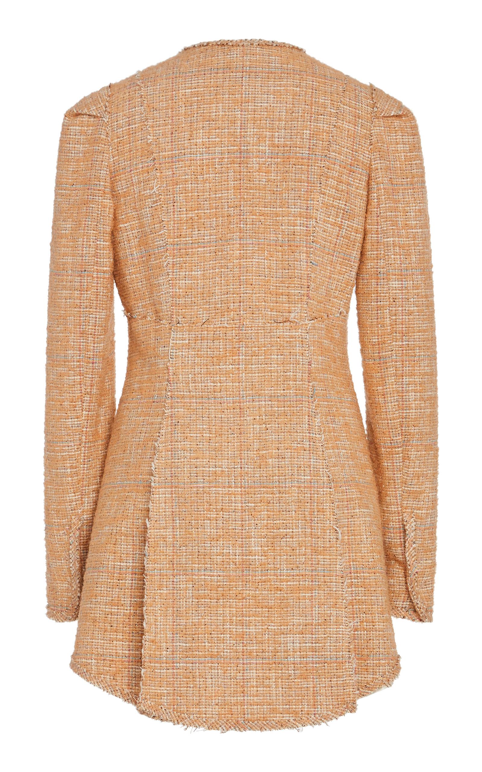 Lyst - Brock Collection Paoli Puff Shoulder Tweed Jacket in Natural